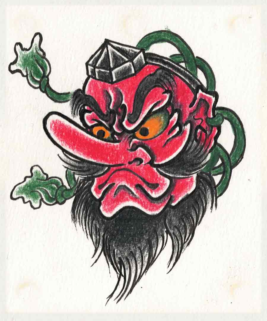Japanese Traditional Tengu - GOOD TIMES INK