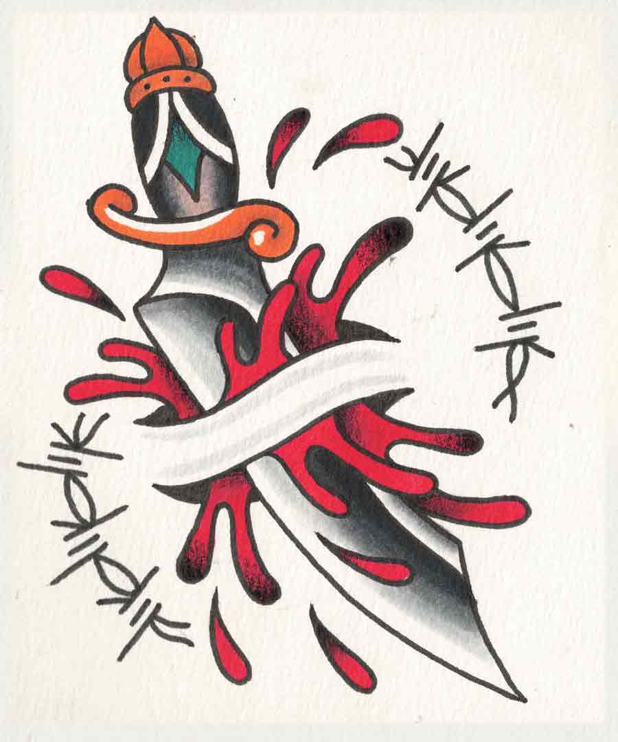 American Traditional Dagger - GOOD TIMES INK