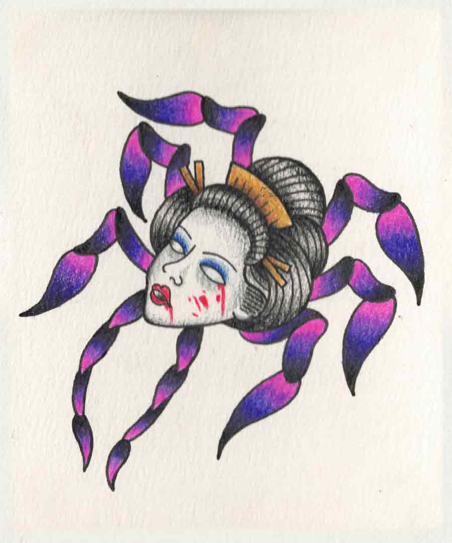 Geisha Spider - GOOD TIMES INK