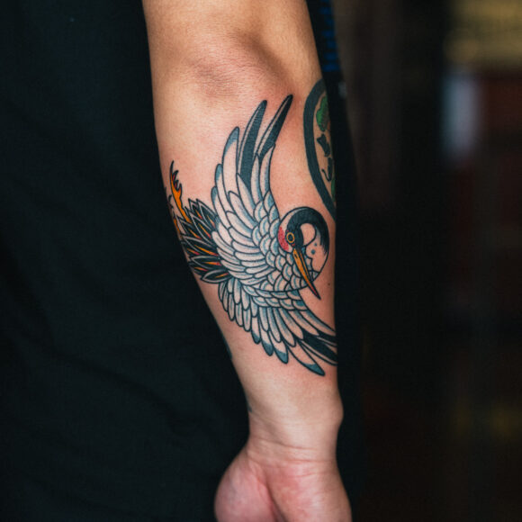 American Traditional Crane - GOOD TIMES INK