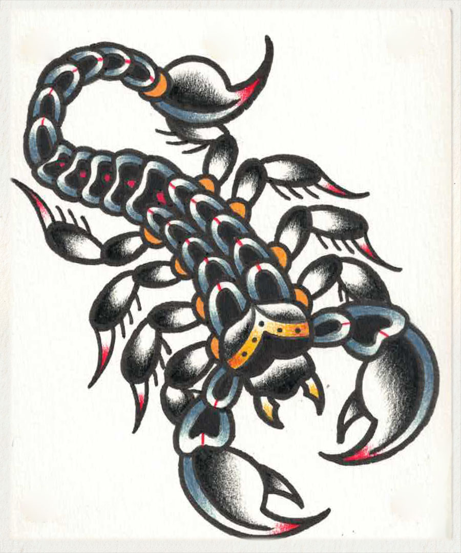 American Traditional Scorpion Flash - GOOD TIMES INK