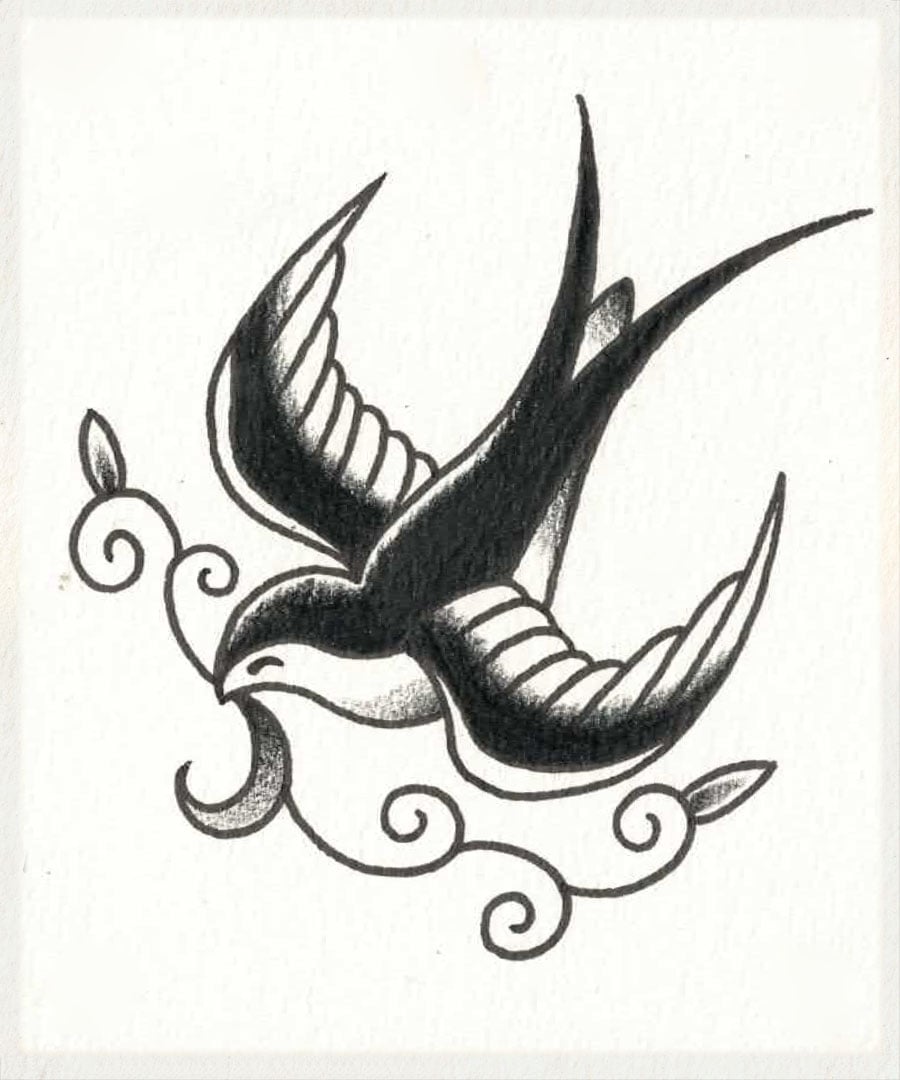 American Traditional Swallow Flash - GOOD TIMES INK