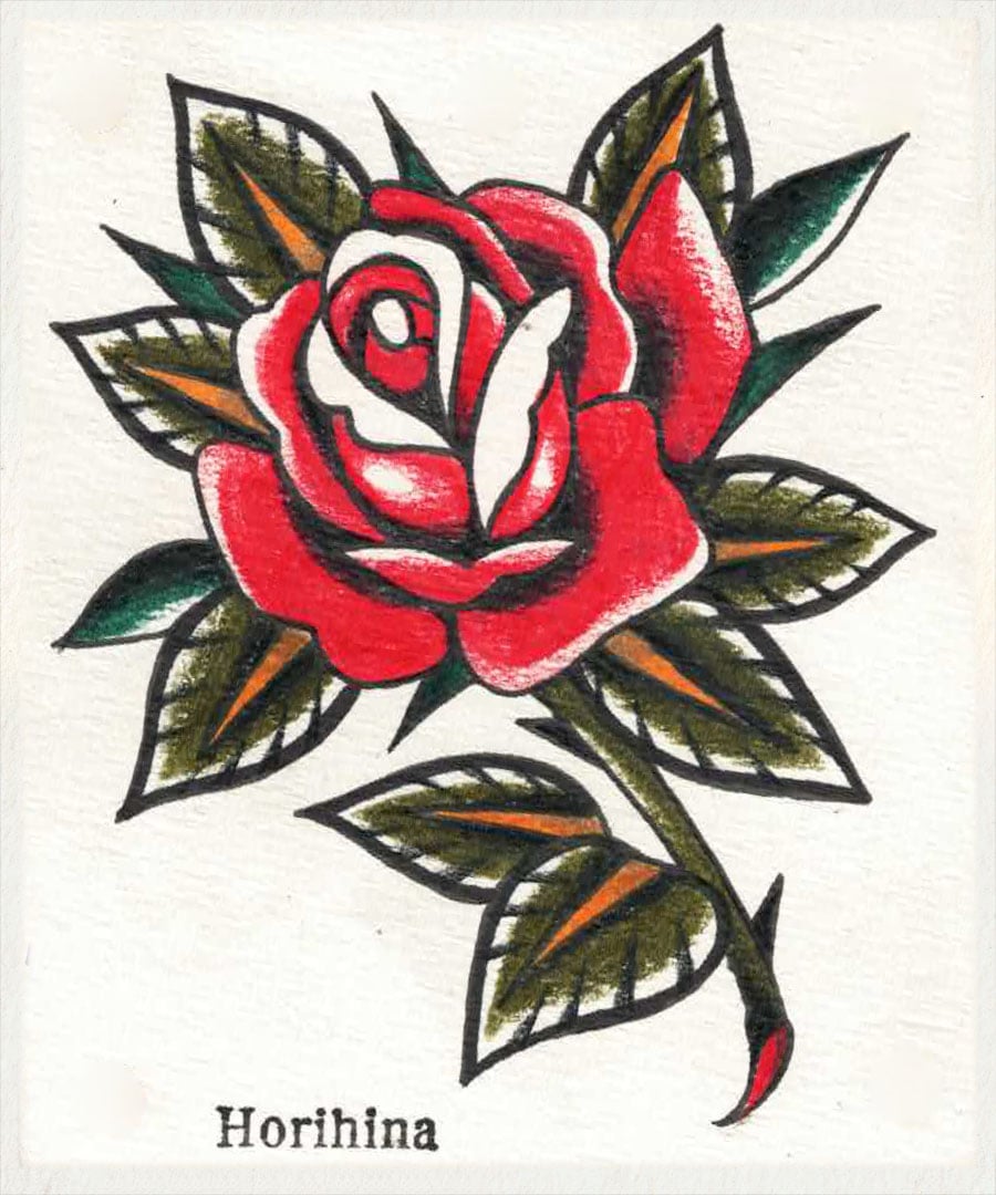 American Traditional Rose Flash - GOOD TIMES INK