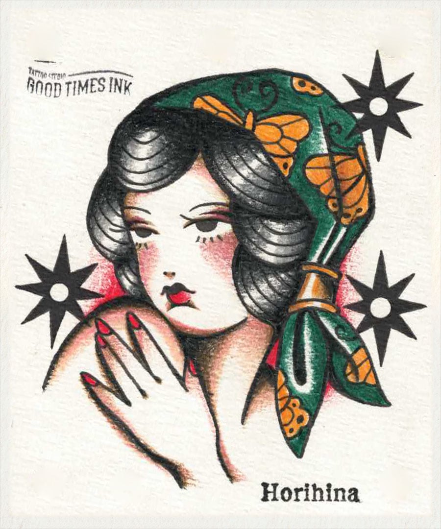 American Traditional Pin-Up Girl Flash - GOOD TIMES INK