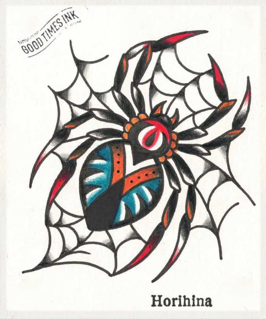 American Traditional Spider Flash - GOOD TIMES INK